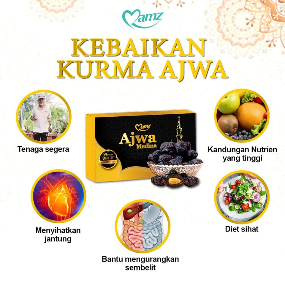 KEBAIKAN KURMA AJWA YANG KITA PERLU TAHU! - Mamz